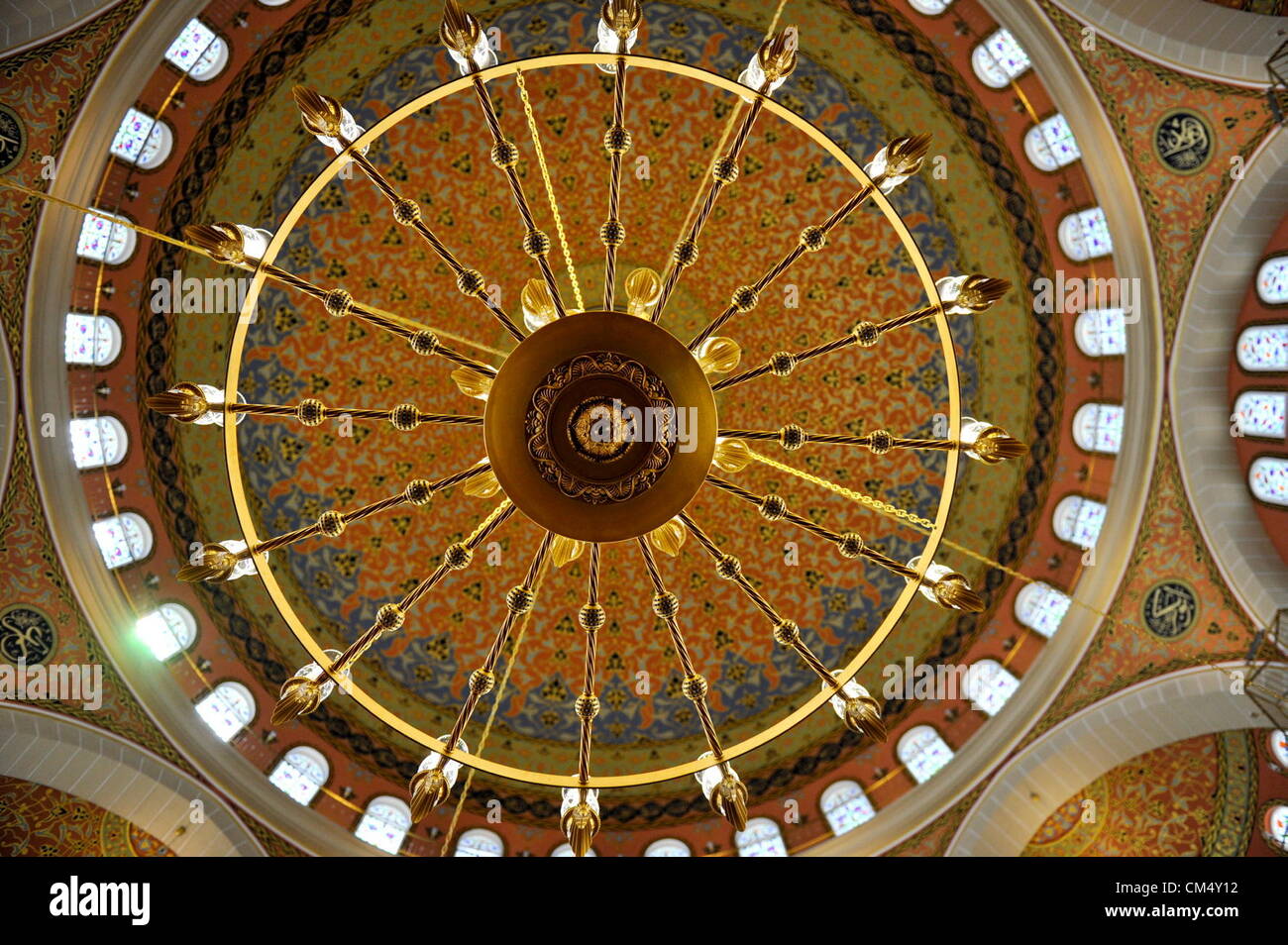 MIDRAND, SOUTH AFRICA: The roof of the Mosque in the Nizamiye Complex ...