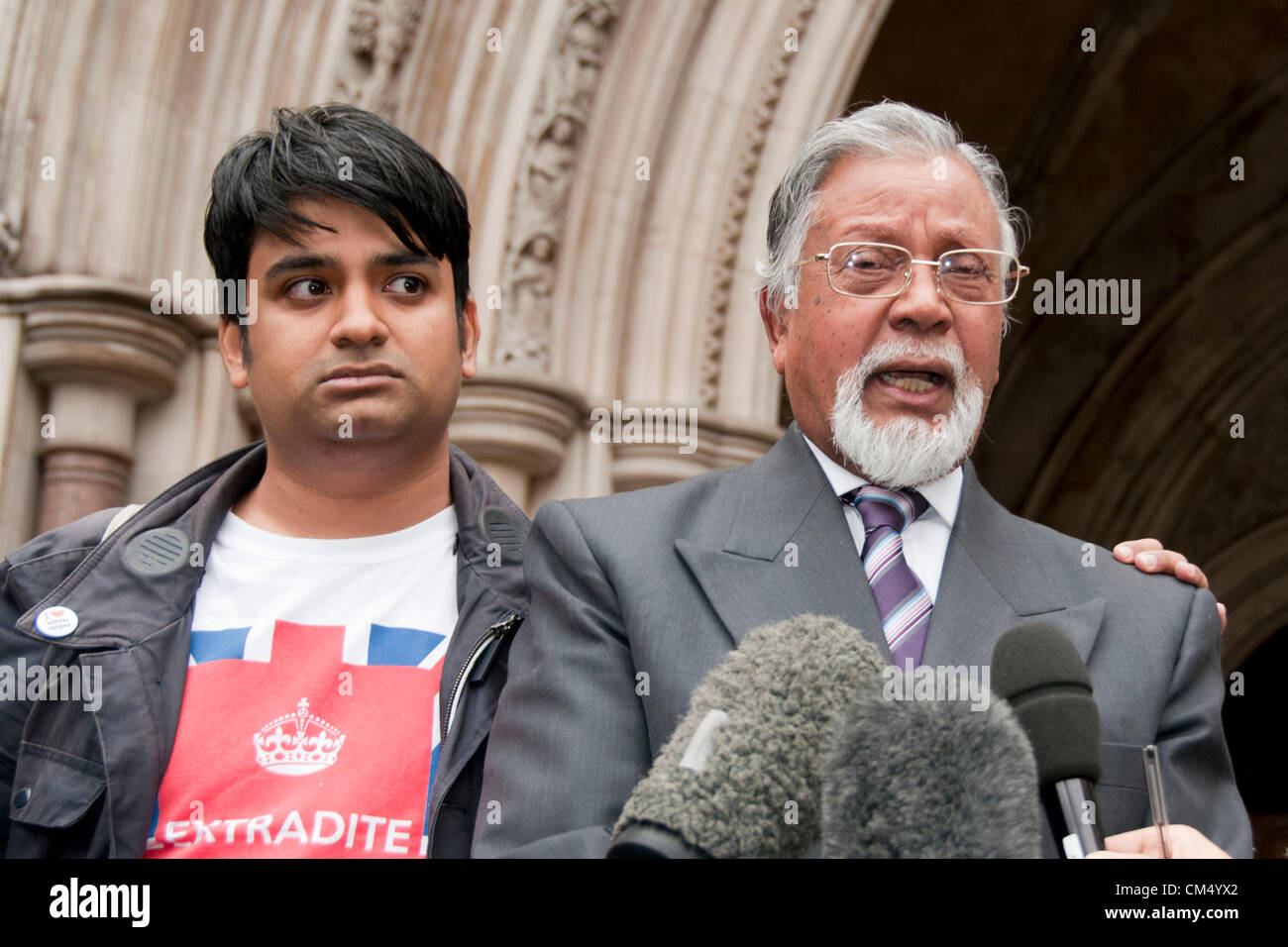 London, UK. 05/10/12. Ashfaq and Hamja Ahmed speak after finding out ...