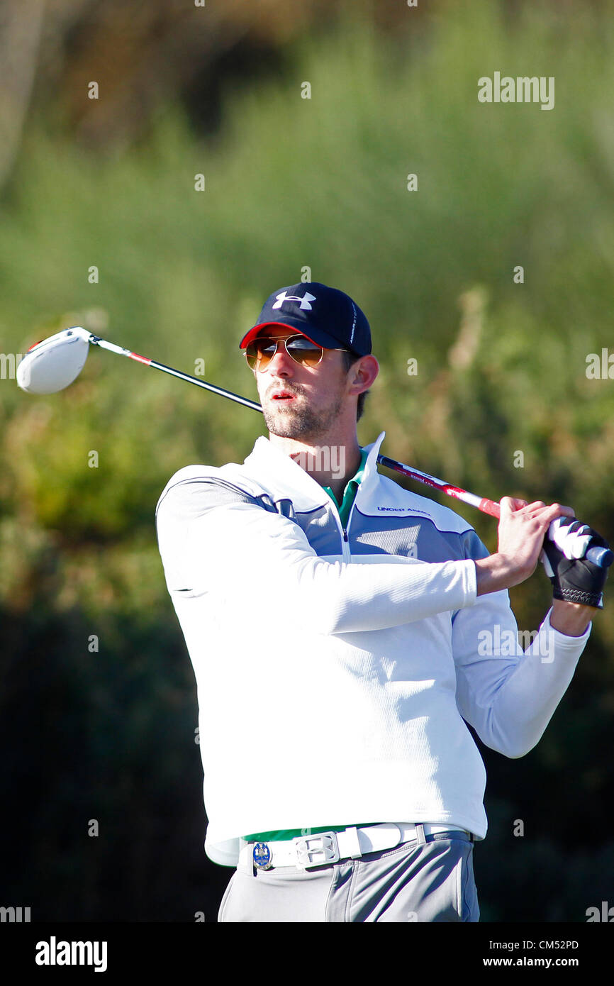 Scotland, UK. 05 October 2012. Swimmer Michael Phelps competing in The ...