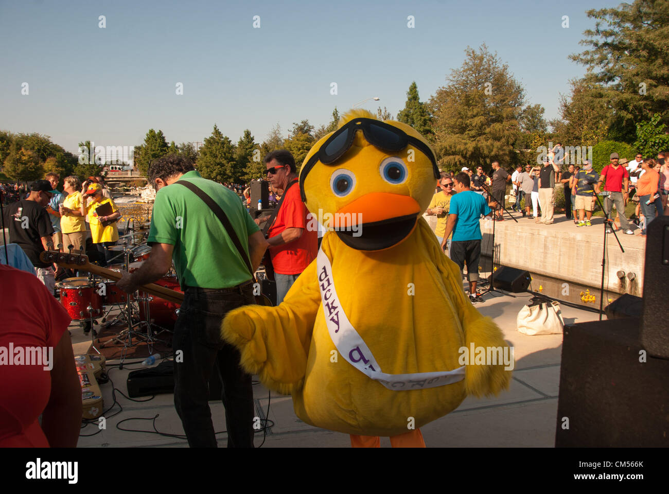6 October 2012 San Antonio, Texas, USA - Ducky Quacker, the mascot for ...