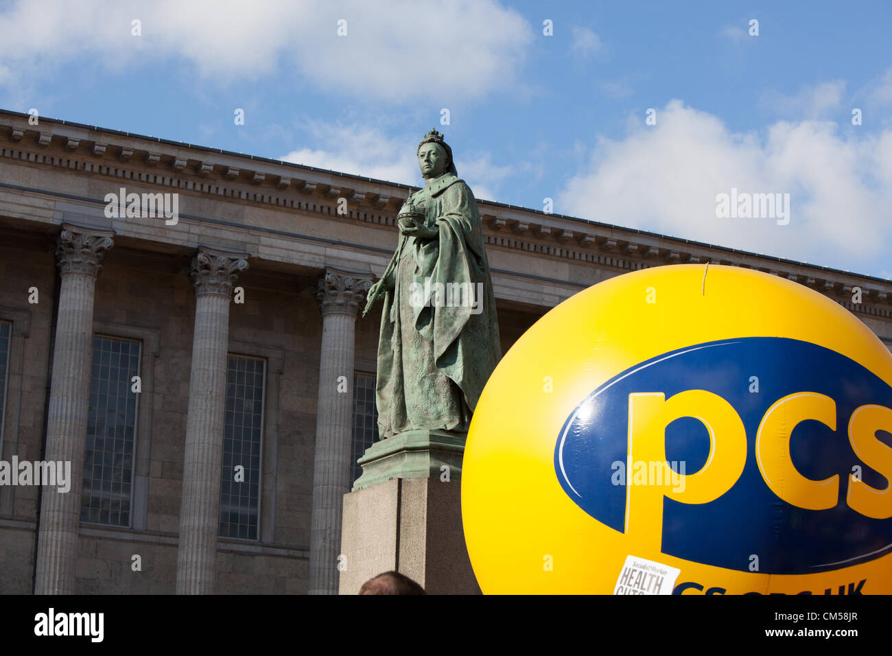 PCS Union inflatable in Victoria Square Birmingham Stock Photo - Alamy