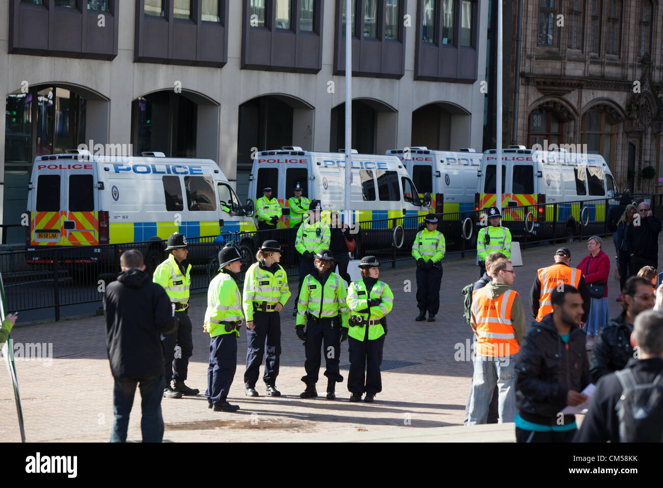 Police on duty during the TUC rally in Birmingham Stock Photo - Alamy