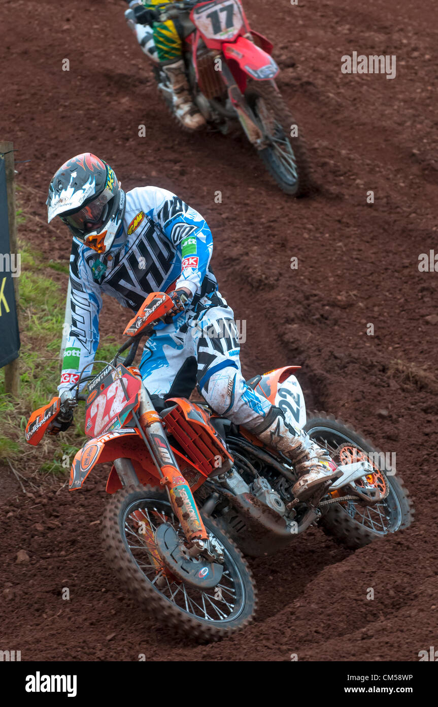 MAXXIS ACU MX1 British Champion Kevin Strijbos racing in race 1 of the ...