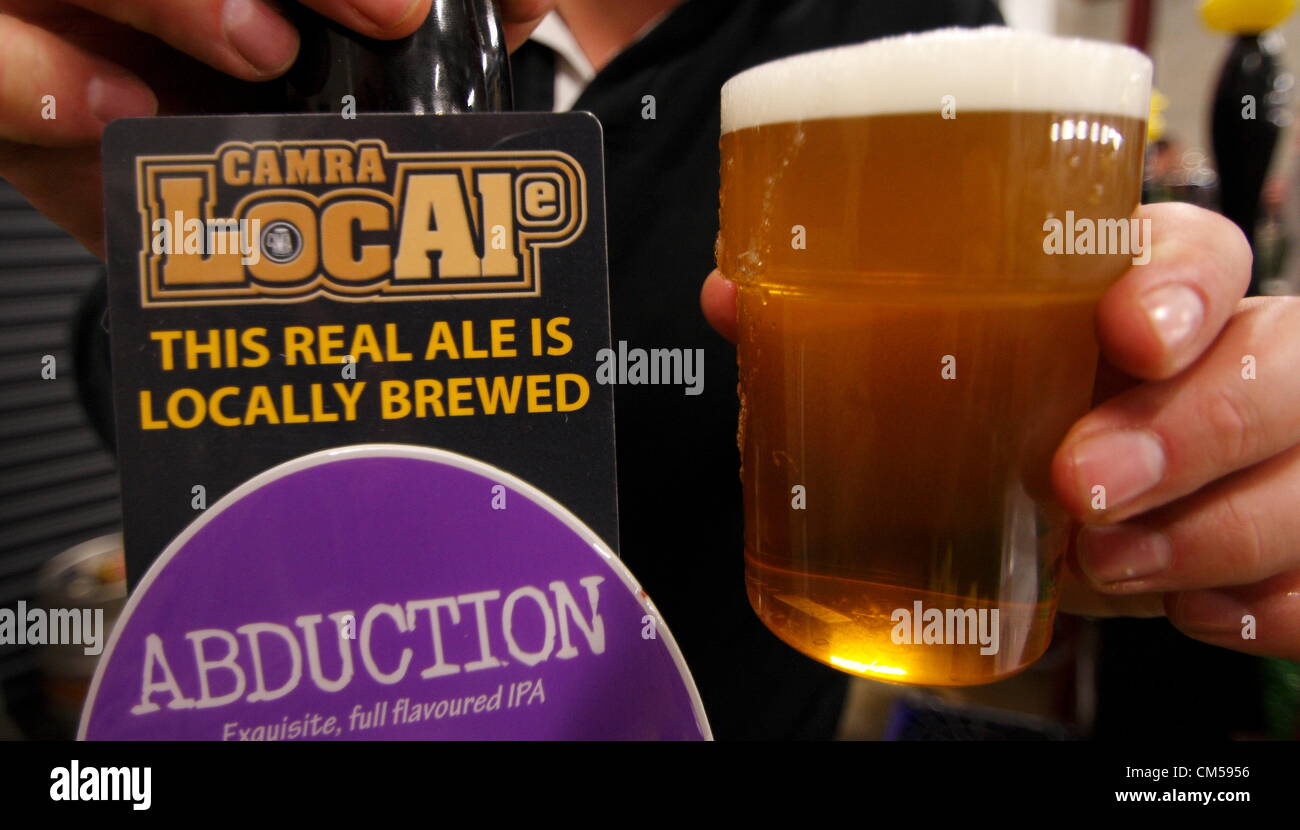 A pint of real ale called Abduction (brewed by Derby's Dancing Duck ...