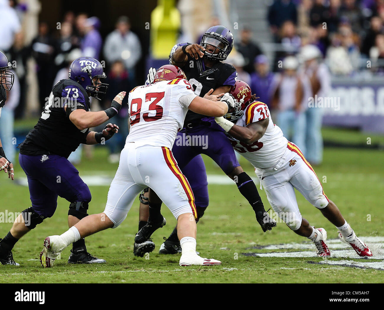 Oct. 6, 2012 - Arlington, Texas, U.S. - TCU Horned Frogs center Eric ...