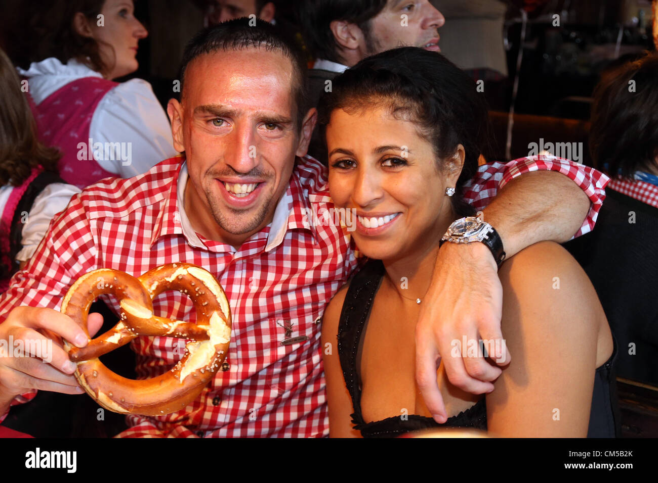 MUNICH, GERMANY - OCTOBER 07: Franck Ribery of FC Bayern Muzenchen ...