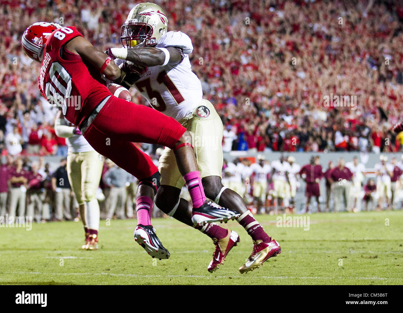 Oct. 6, 2012 - Raleigh, North Carolina, USA - NC State WR RASHAD GREENE ...
