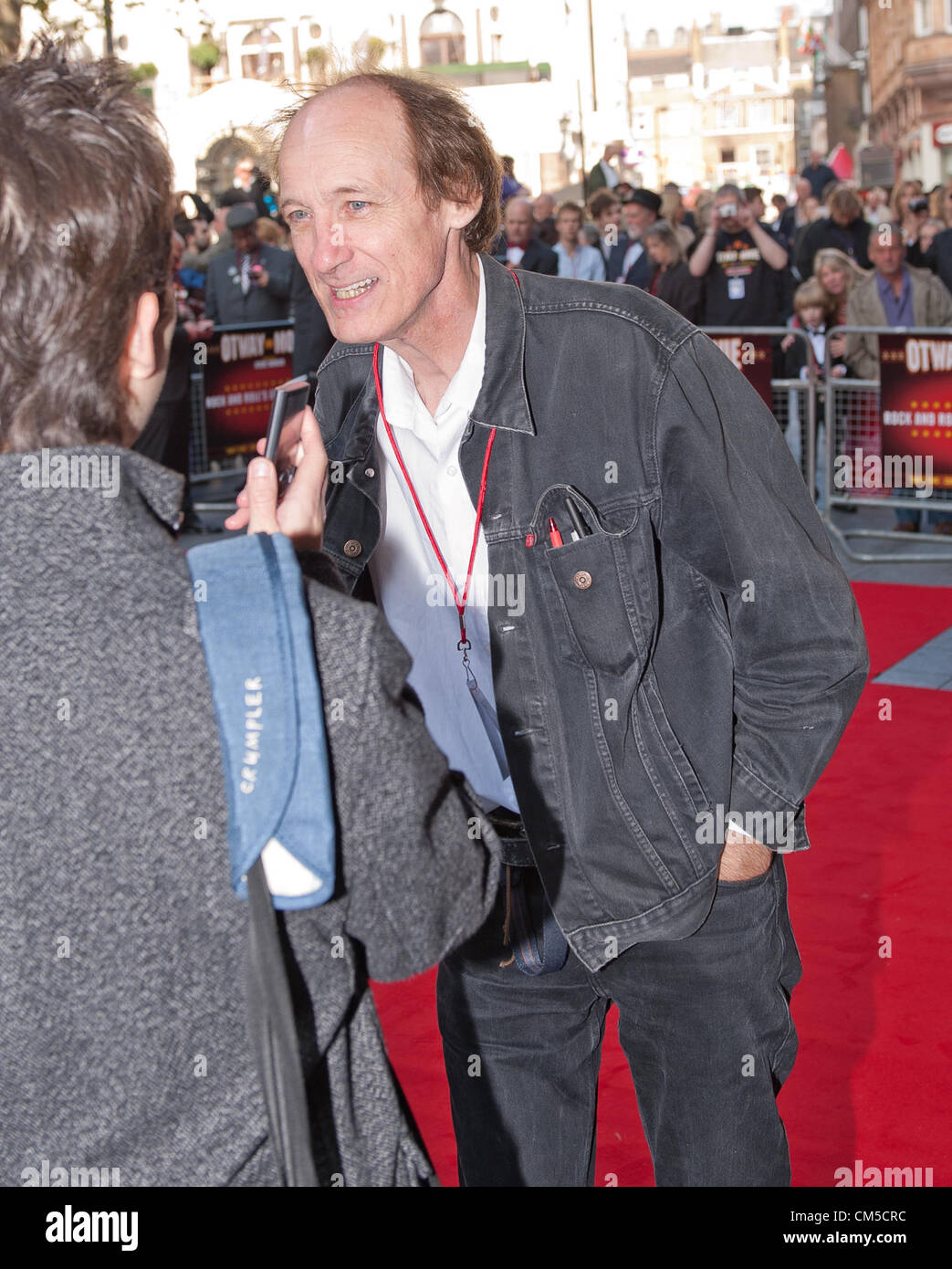 London, UK. 7th October, 2012. John Otway attending the premiere of his ...