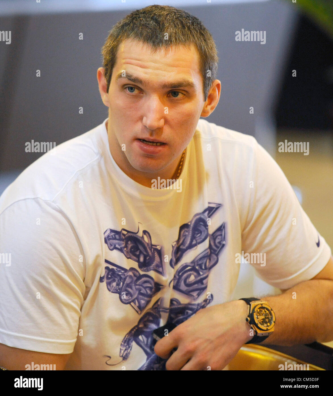Russia's Alexander Ovechkin pictured during the HC Dynamo Moscow press ...