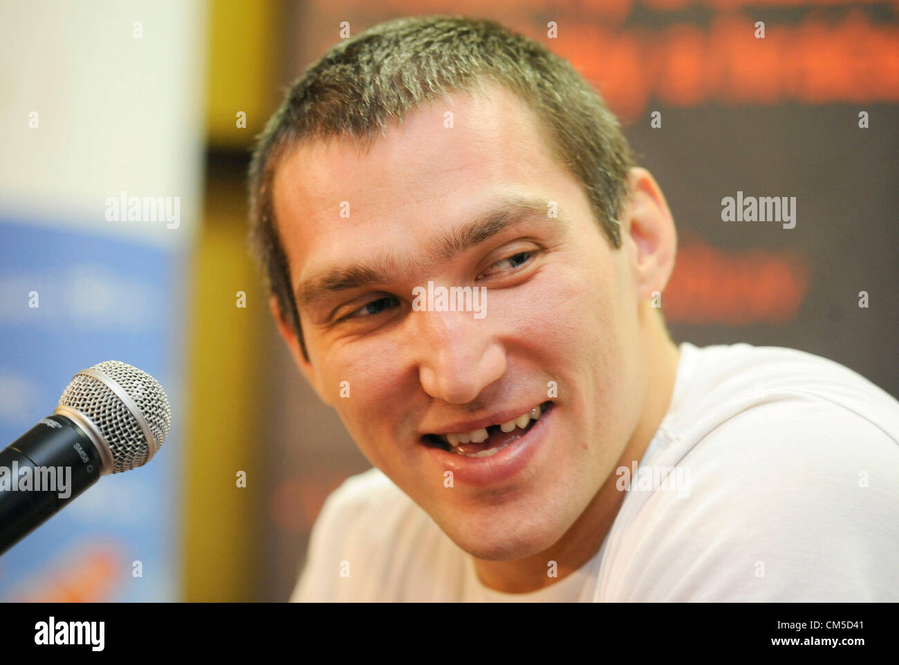 Russia's Alexander Ovechkin pictured during the HC Dynamo Moscow press ...