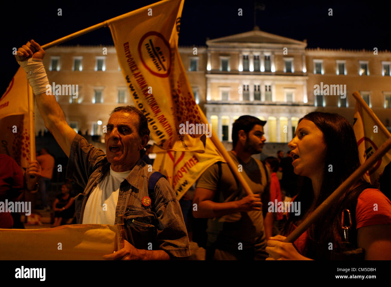 Oct. 8, 2012 - Athens, Greece - Anti-austerity protest outside the ...