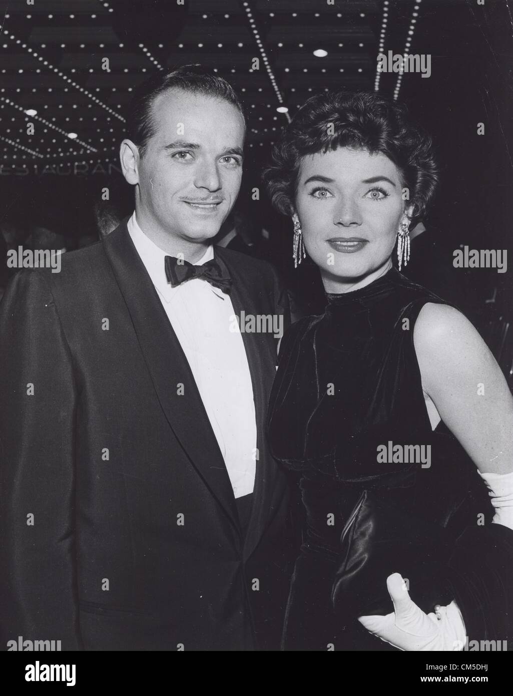 POLLY BERGEN with husband at Doc Severson opening , COPA.Supplied by ...