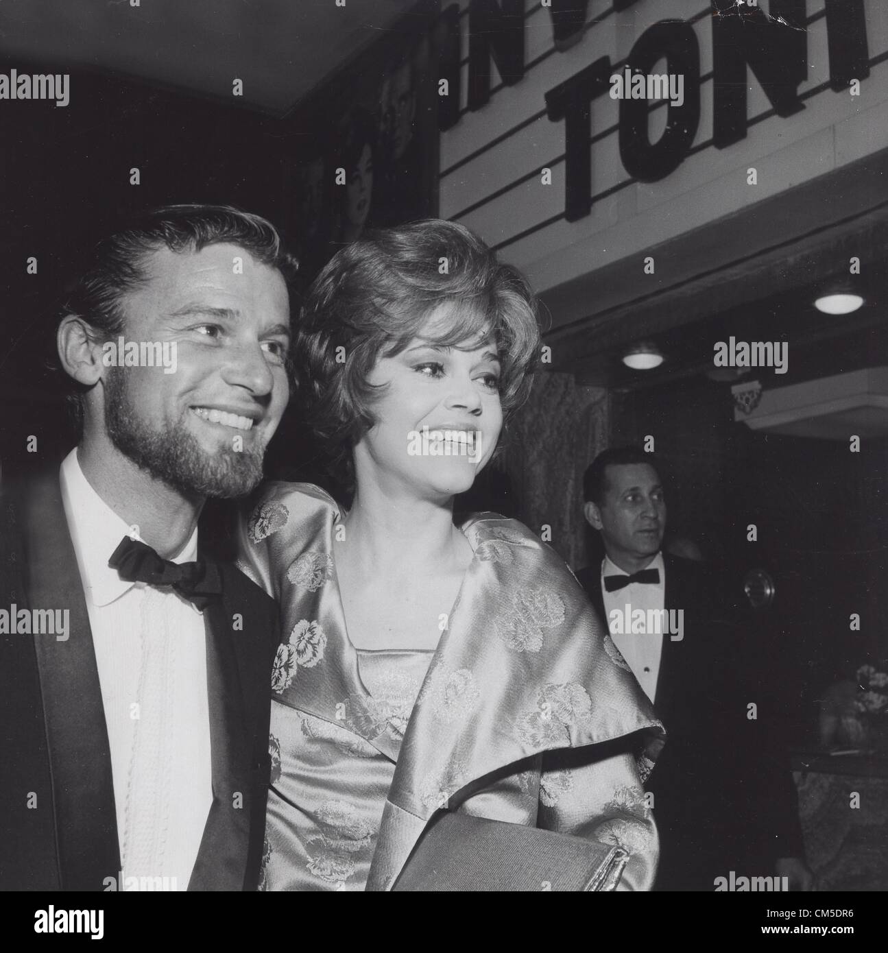 RODDY MCDOWALL with Jane Fonda at Peking premiere.Supplied by Photos ...