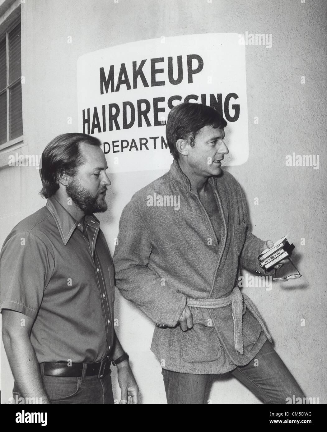 RODDY MCDOWALL with makeup artist Fred Blow.Supplied by Photos, inc ...