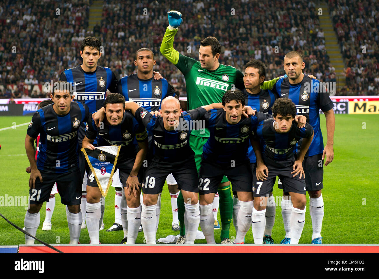 Inter team group line-up, OCTOBER 7, 2012 - Football / Soccer : Italian ...