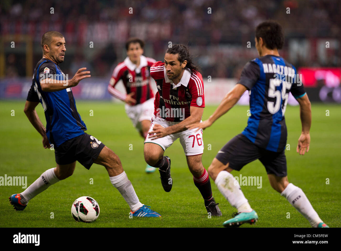 Walter Samuel (Inter), Mario Yepes (Milan), Yuto Nagatomo (Inter ...