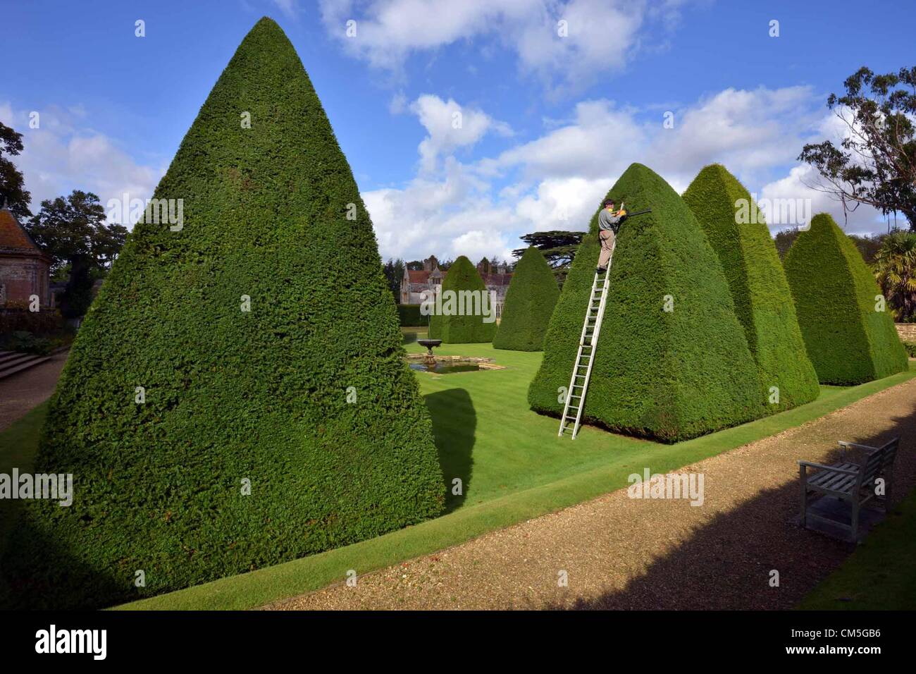 Athelhampton, Dorset, UK. 8th October 2012. Patrick Cooke spends nearly ...