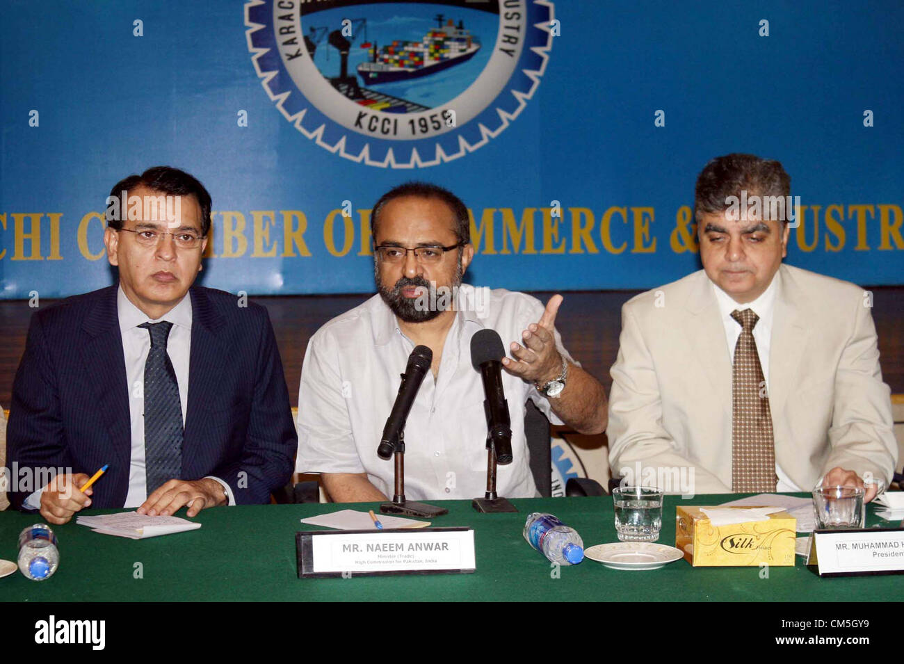 KARACHI, PAKISTAN, OCT 09: Pakistan Trade Commissioner, Naeem Anwar ...