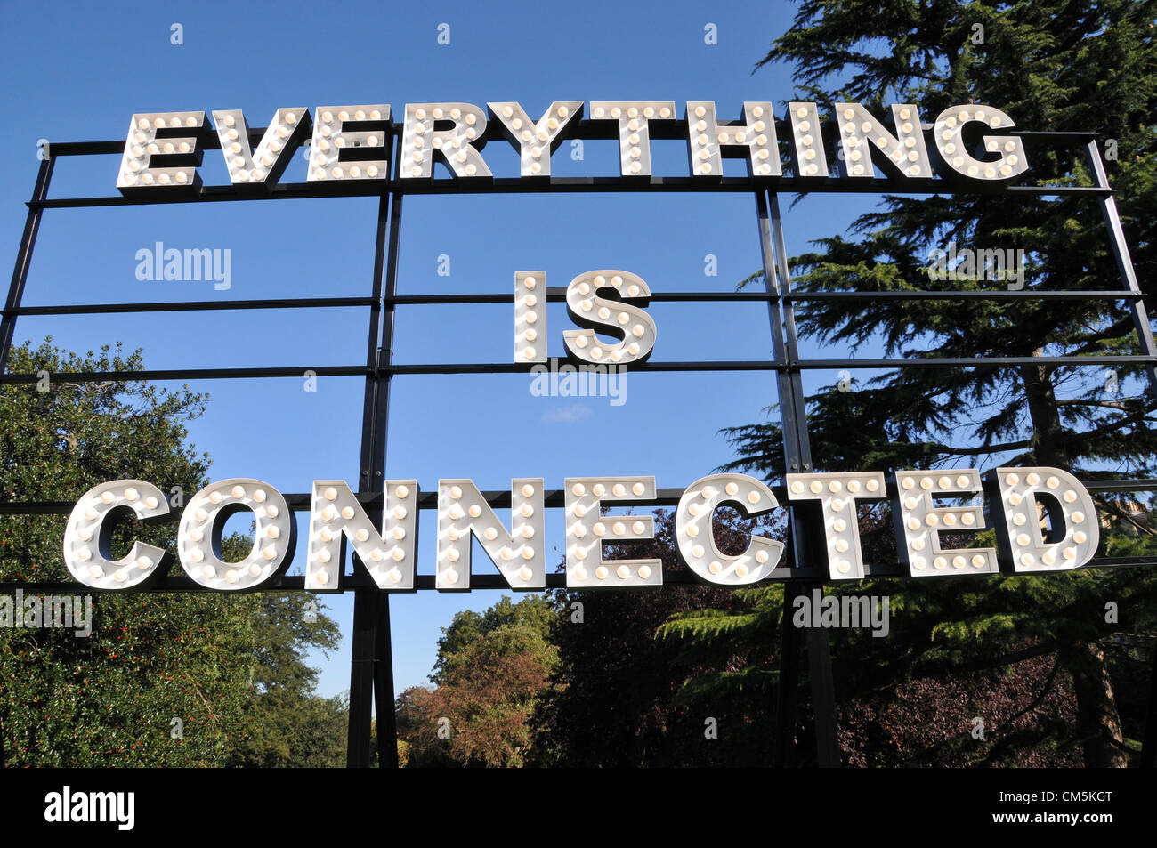 Regents Park, London, UK. 10th October 2012. 'Everything is Connected ...