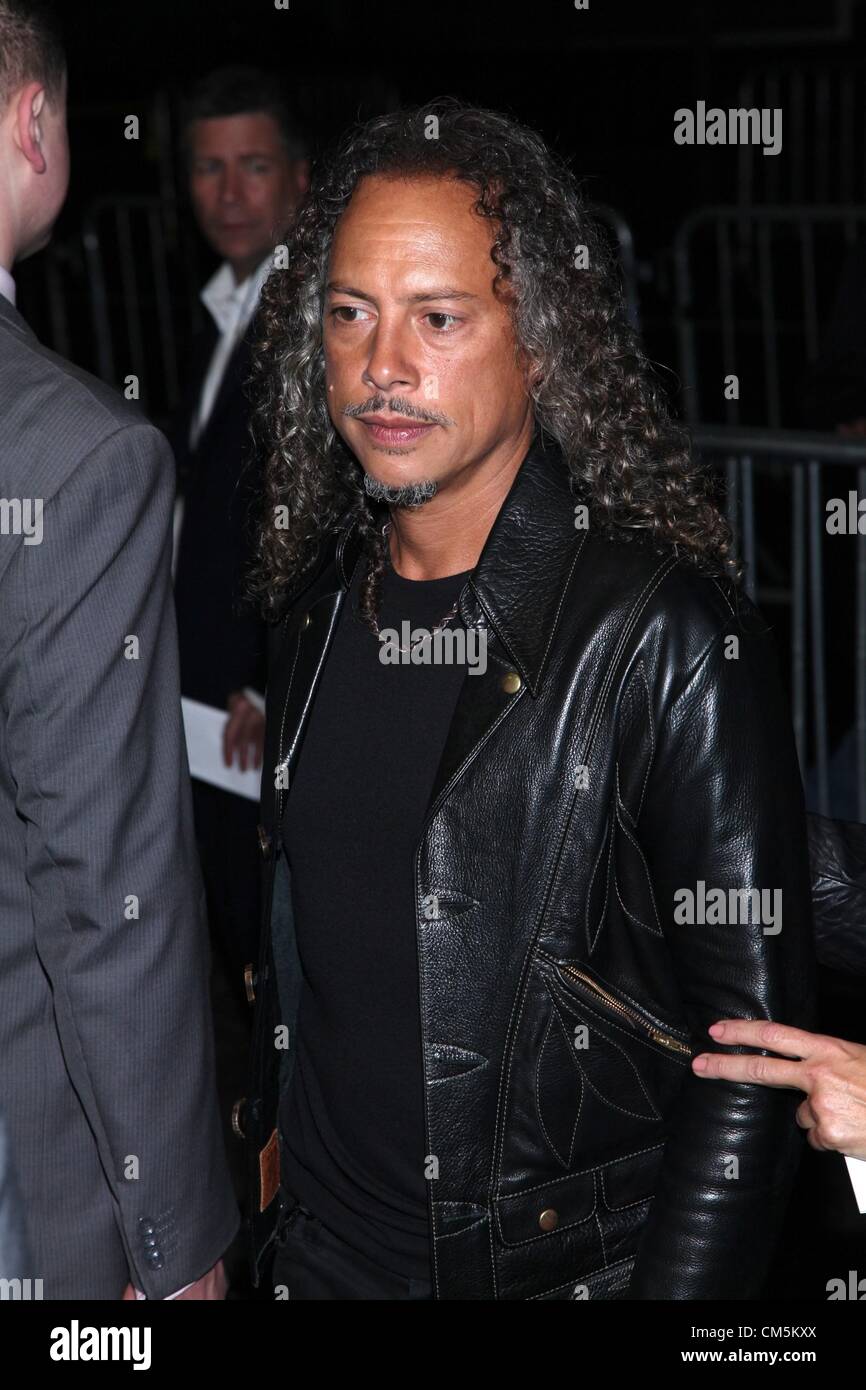 New York, USA. 9th October 2012. Kirk Hammett at arrivals for Led ...
