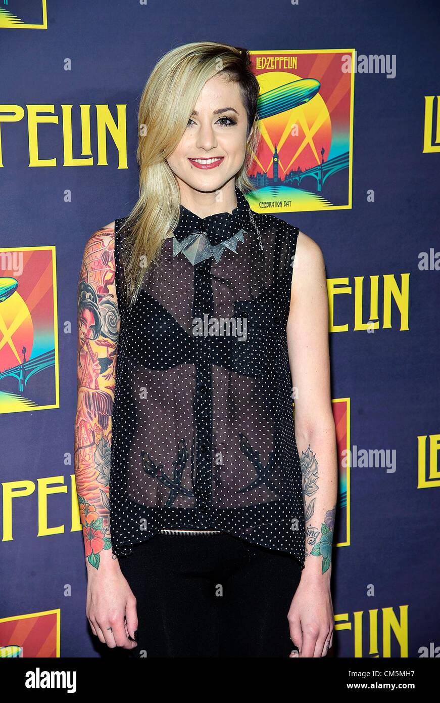 New York, USA. 9th October 2012. Carah Faye at arrivals for Led ...