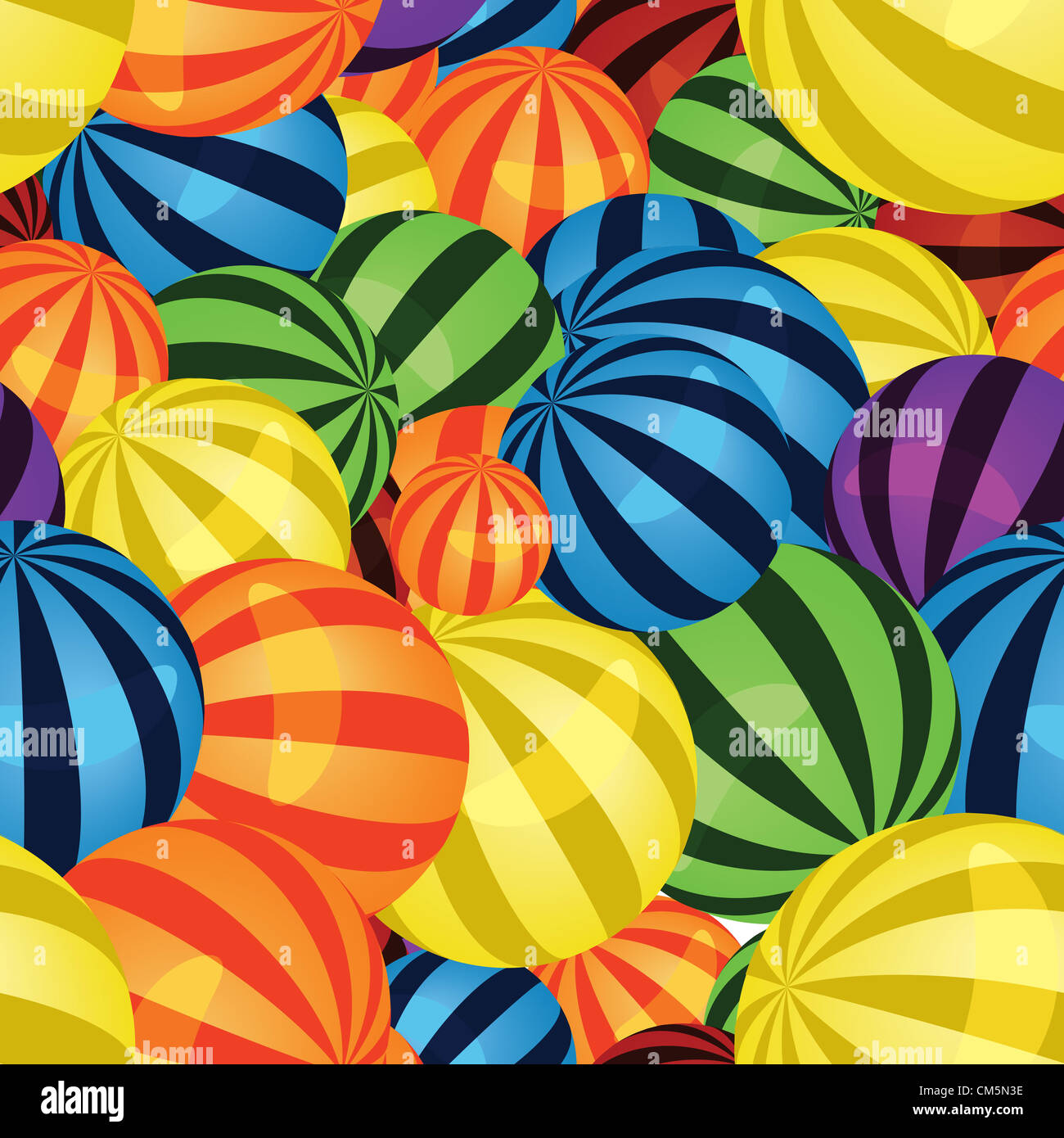 Raster illustration of many colorful balls seamless pattern Stock Photo ...