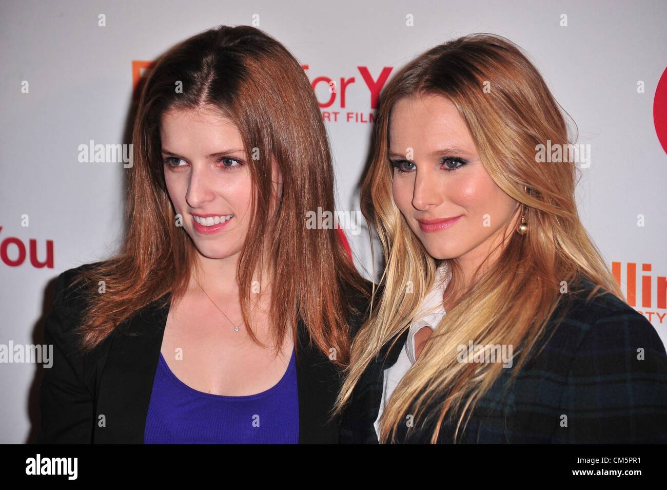 New York, USA. 10th October 2012. Anna Kendrick, Kristen Bell at ...