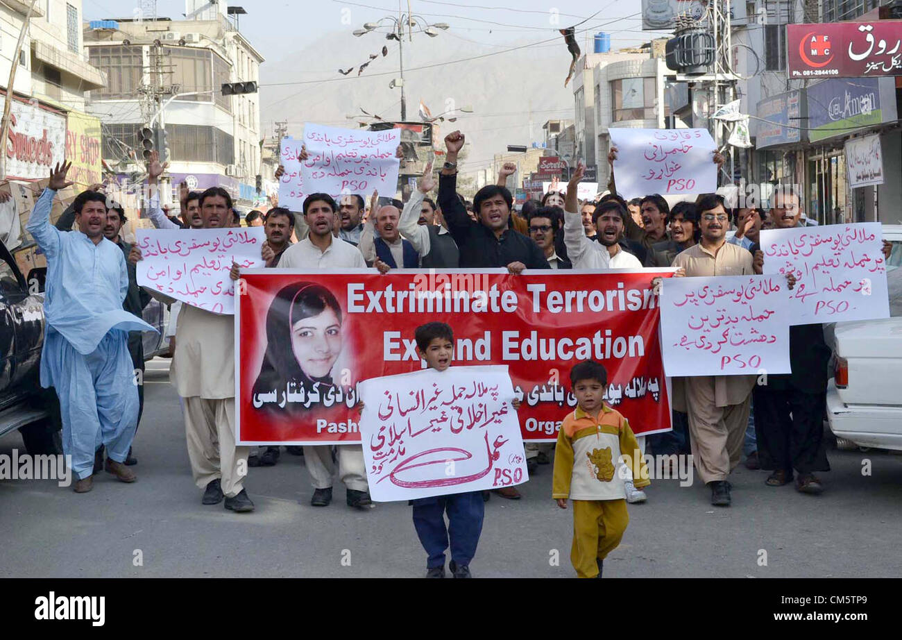 Activists Pashtoonkhawa Students Organization chant slogans against ...