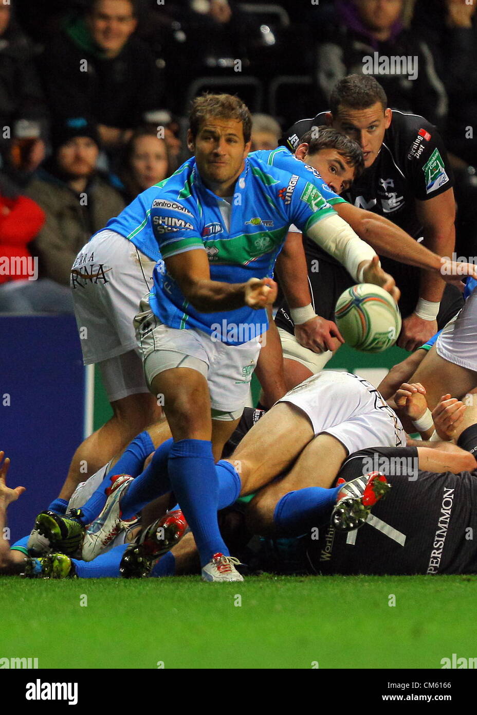 Friday 12 October 2012 Pictured: Tobie Botes of Benetton Treviso ...