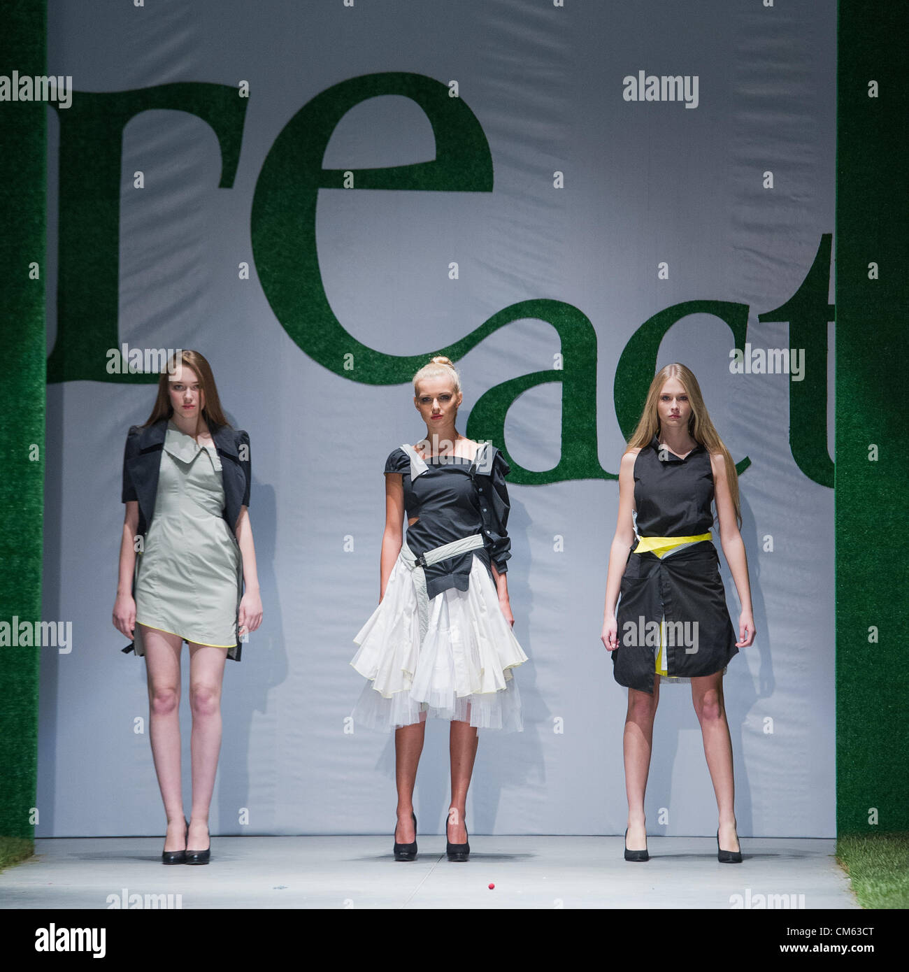 October 12, 2012 Lodz, Poland - Models on the runway during the Maria ...