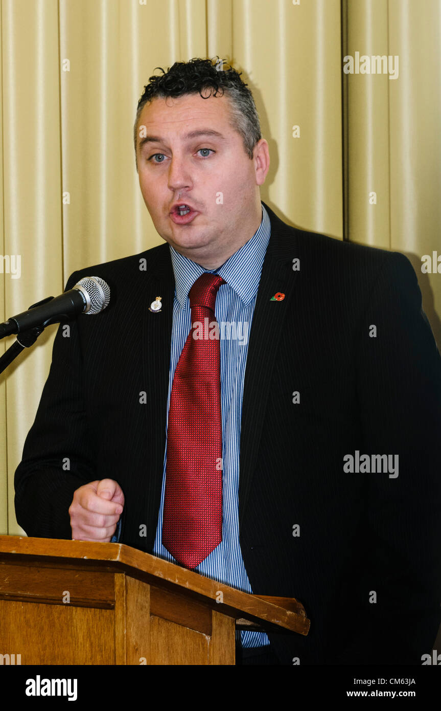 Belfast, 13/10/2012 - Spokesperson Phil Hamilton speaks at the ...