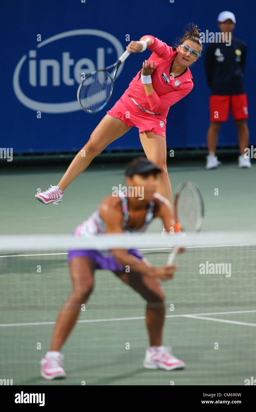 (L to R) Abigail Spears, Raquel Kops-Jones (USA), OCTOBER 14, 2012 ...