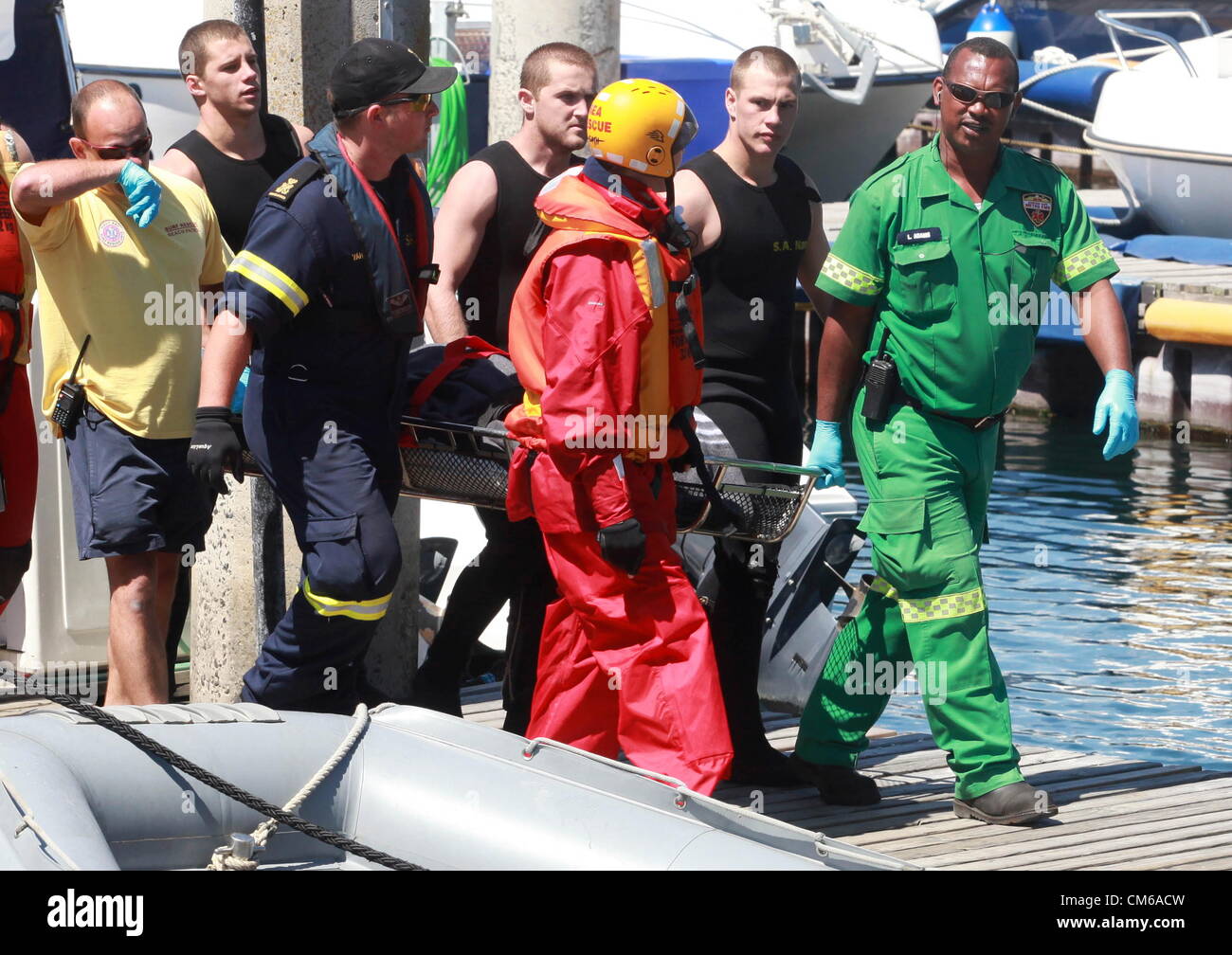 CAPE TOWN, SOUTH AFRICA: National Sea Rescue Institute (NSRI) personnel ...