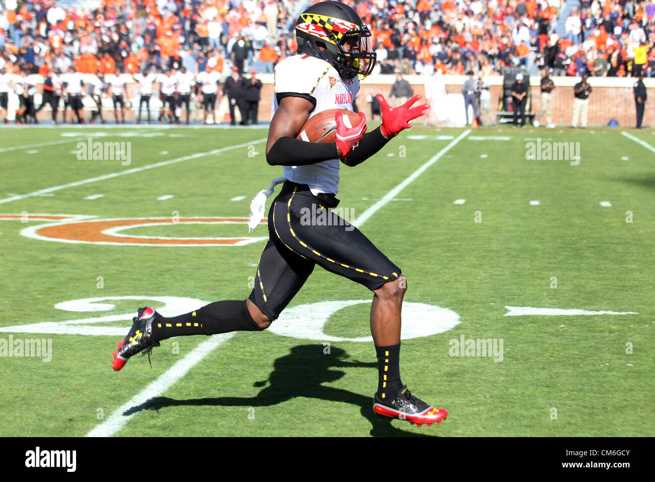 Oct. 13, 2012 - Charlottesville, Va, USA - Maryland Terrapins wide ...