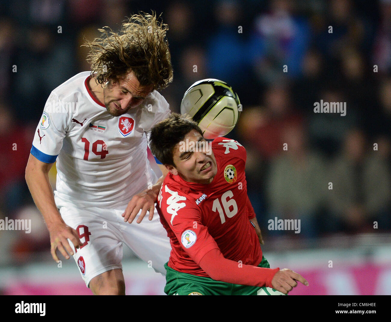 Czech national team player Petr Jiracek (left) and Georgi Milanov of ...