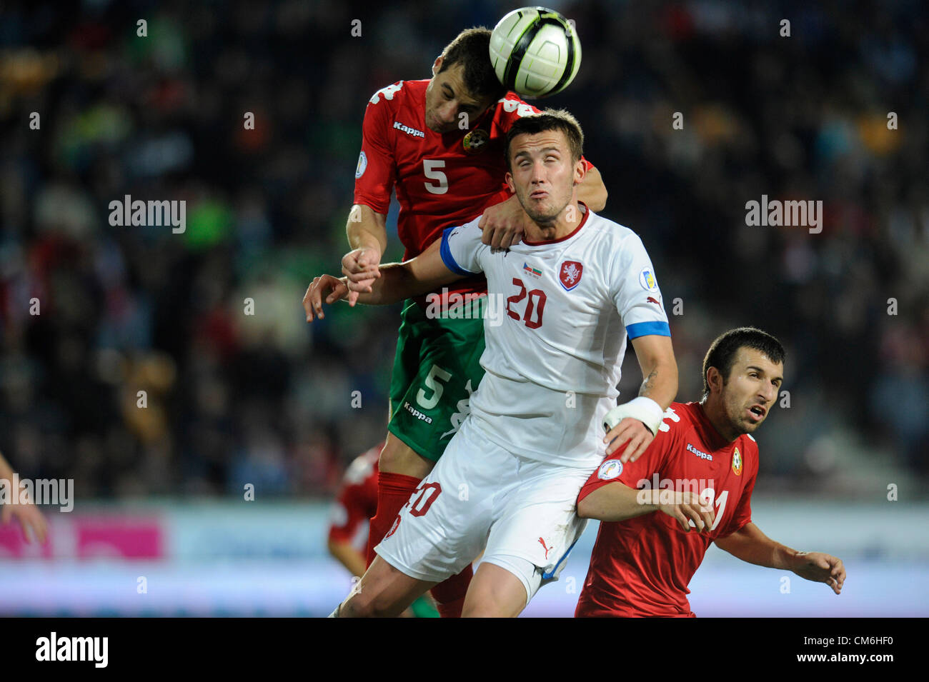 Czech national team player Tomas Pekhart (centre) and Nikolaj Bodurov ...