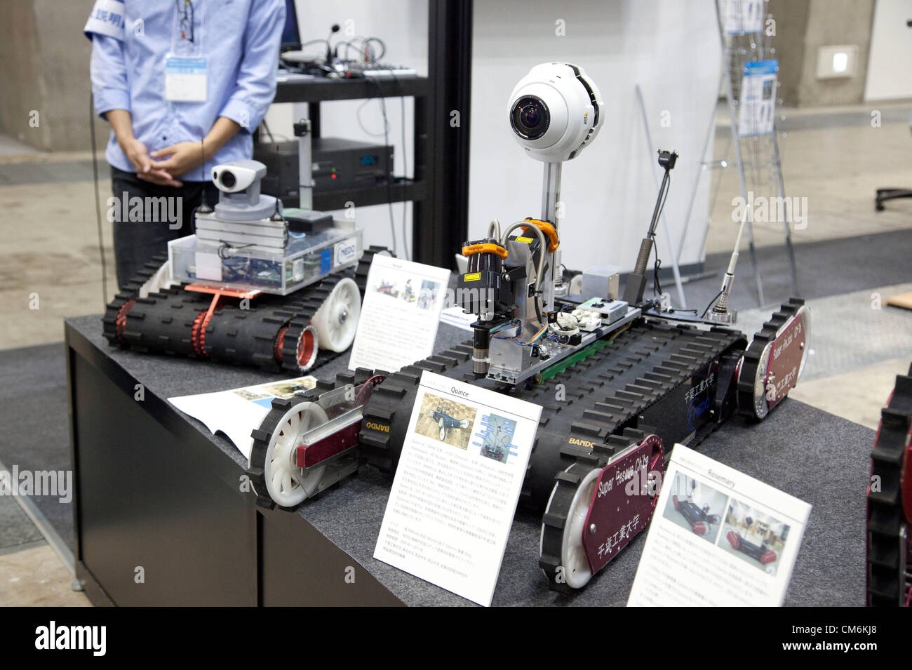 October 17, 2012, Tokyo, Japan - A prototype robot with camera at Japan ...
