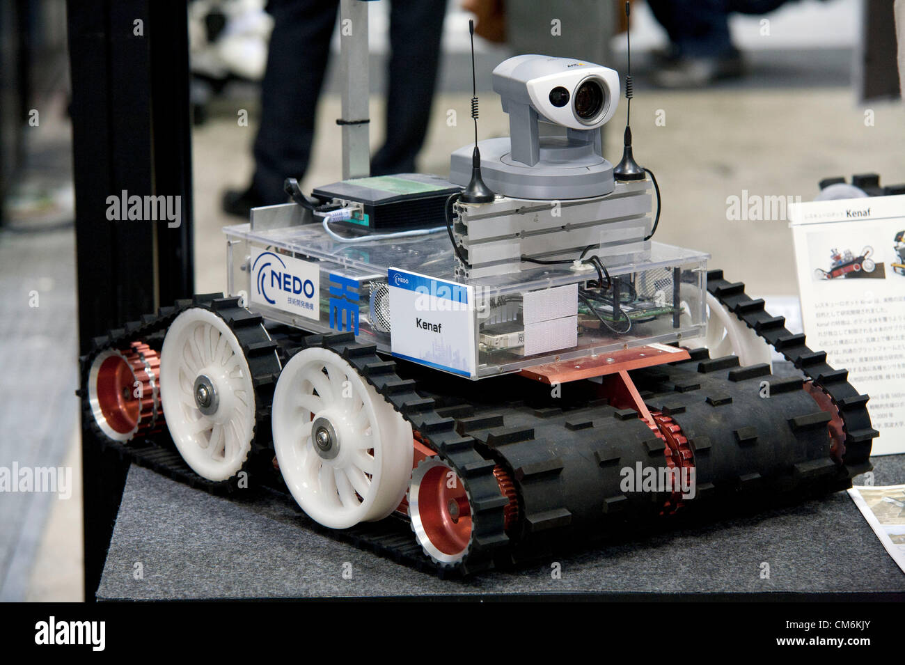 October 17, 2012, Tokyo, Japan - A small prototype robot with camera at ...