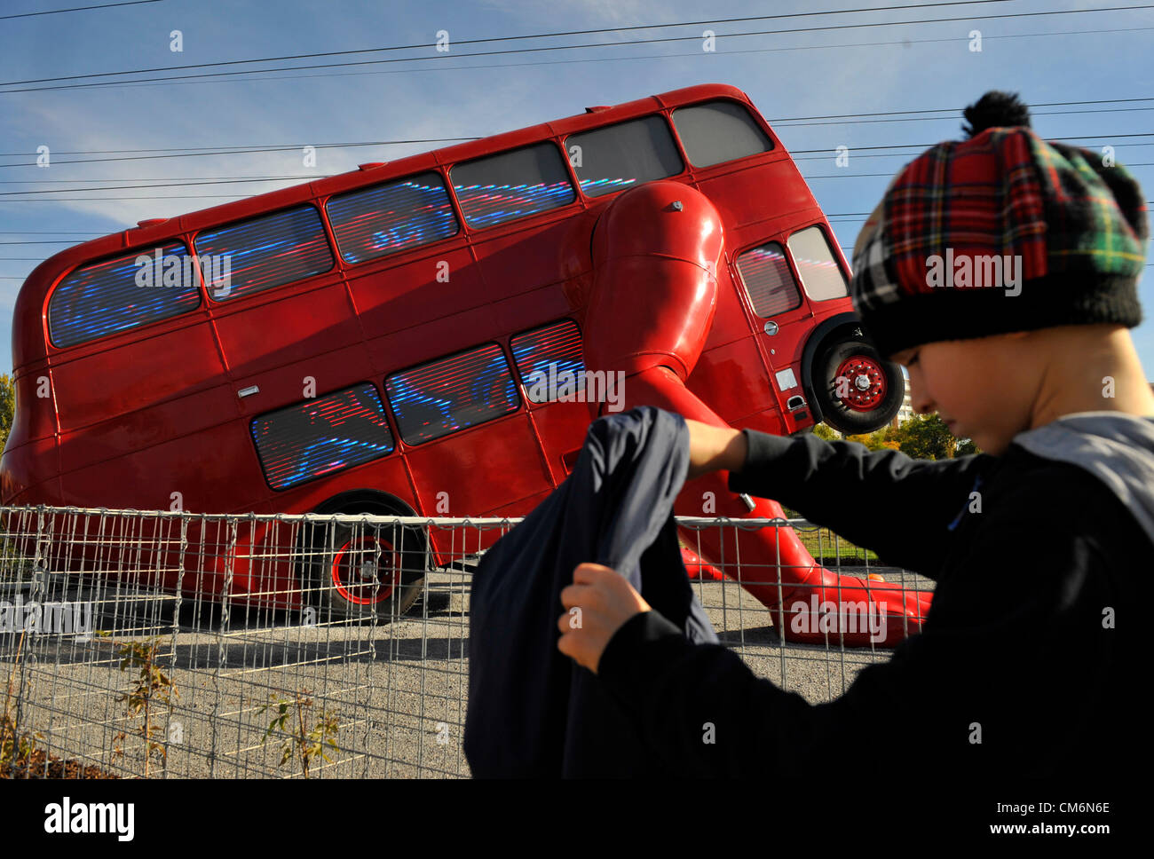 Prague, Czech Republic. 17th October 2012. A British double-decker bus ...