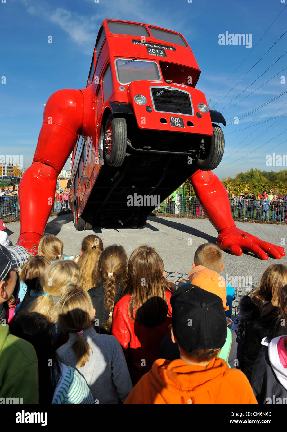 Prague, Czech Republic. 17th October 2012. A British double-decker bus ...