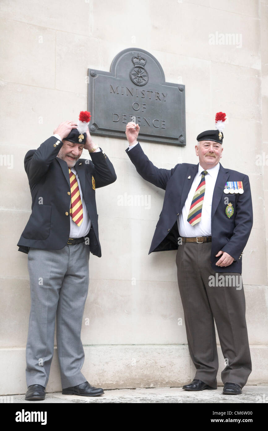 8th October 2012. Westminster London,UK Veteran Soldiers from the ...