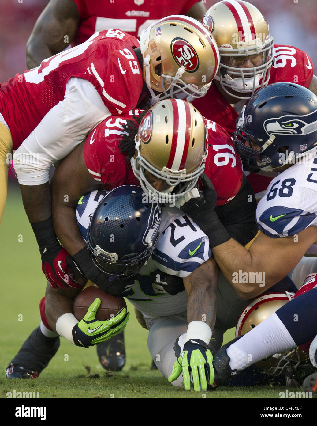 Oct. 18, 2012 - San Francisco, CA, USA - Seattle Seahawks running back ...