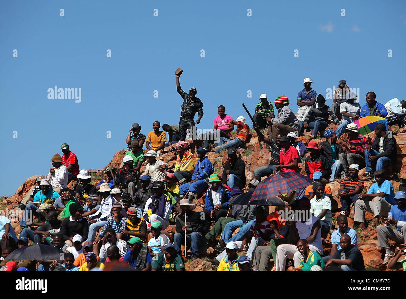 Miners protest south africa hi-res stock photography and images - Alamy