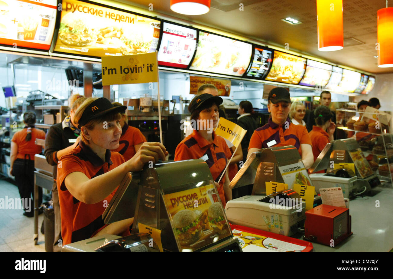 Feb. 1, 2010 - Moscow, Russia - McDonald's fast food restaurant on ...