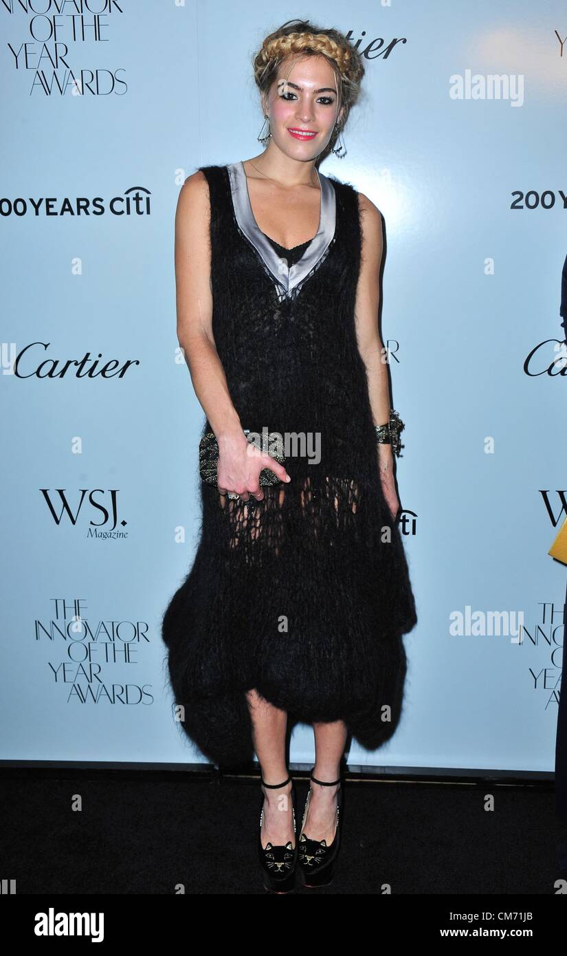 New York, USA. 18th October 2012. Chelsea Leyland at arrivals for WSJ ...
