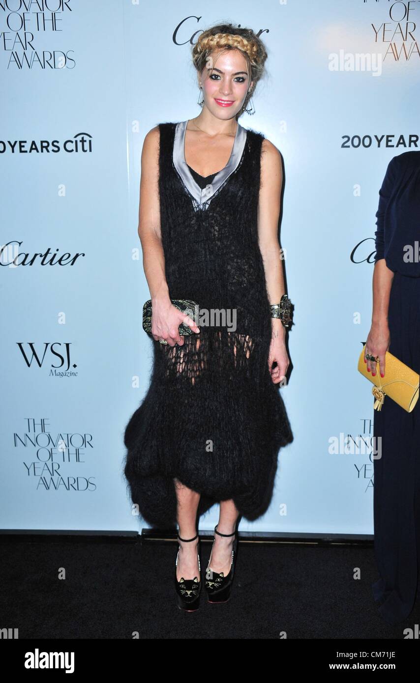 New York, USA. 18th October 2012. Chelsea Leyland at arrivals for WSJ ...