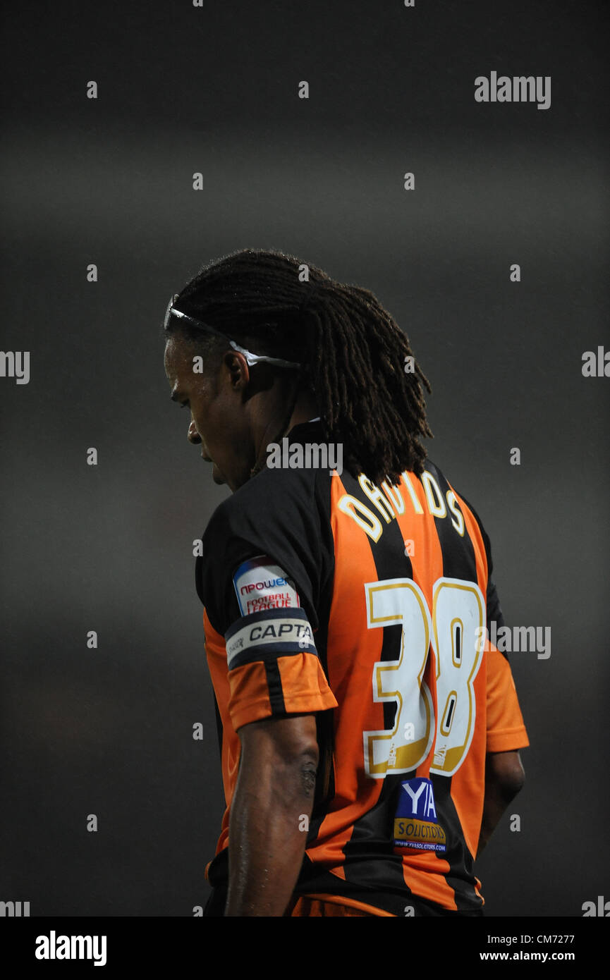 Barnet, England. 19th October 2012. Edgar Davids makes his debut as ...