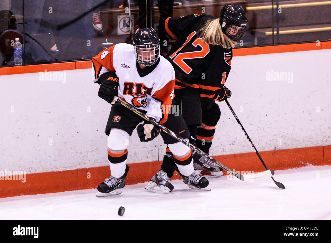 Oct. 19, 2012 - Rochester, New York, U.S. - RIT's Kristina Moss (4) and ...