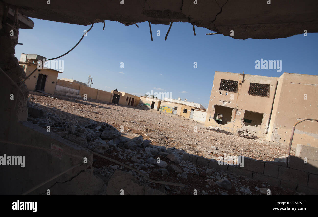 Damaged schools from syrian fighter jet attack in tal rifaat hi-res ...