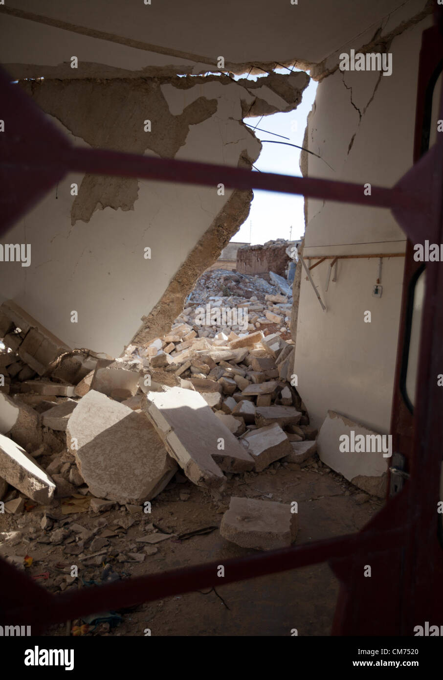 Azaz, Syria. 19th October 2012. A damaged residence from a Syrian ...